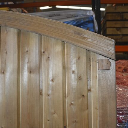 Panel de madera liso con arco de 180x180 cm para cerramiento de jardin